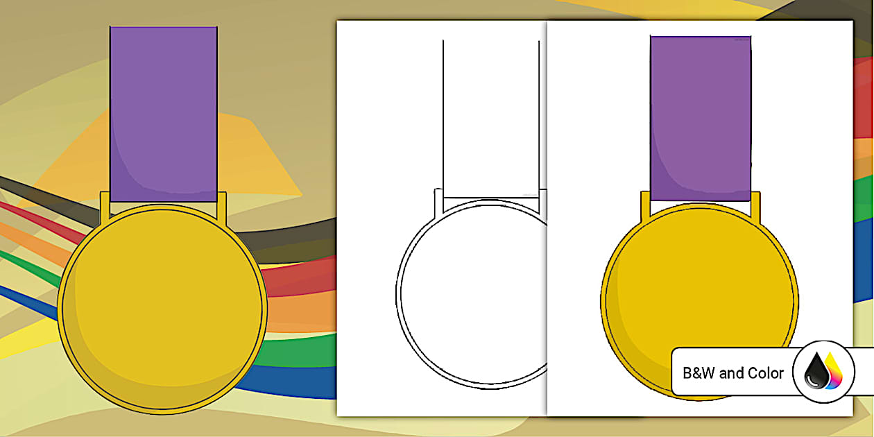 Summer or Winter Games Gold Medal Cutout