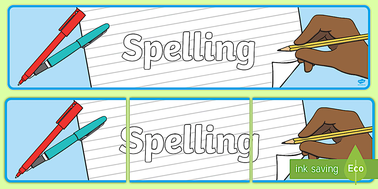Spelling Display Banner (teacher made) - Twinkl