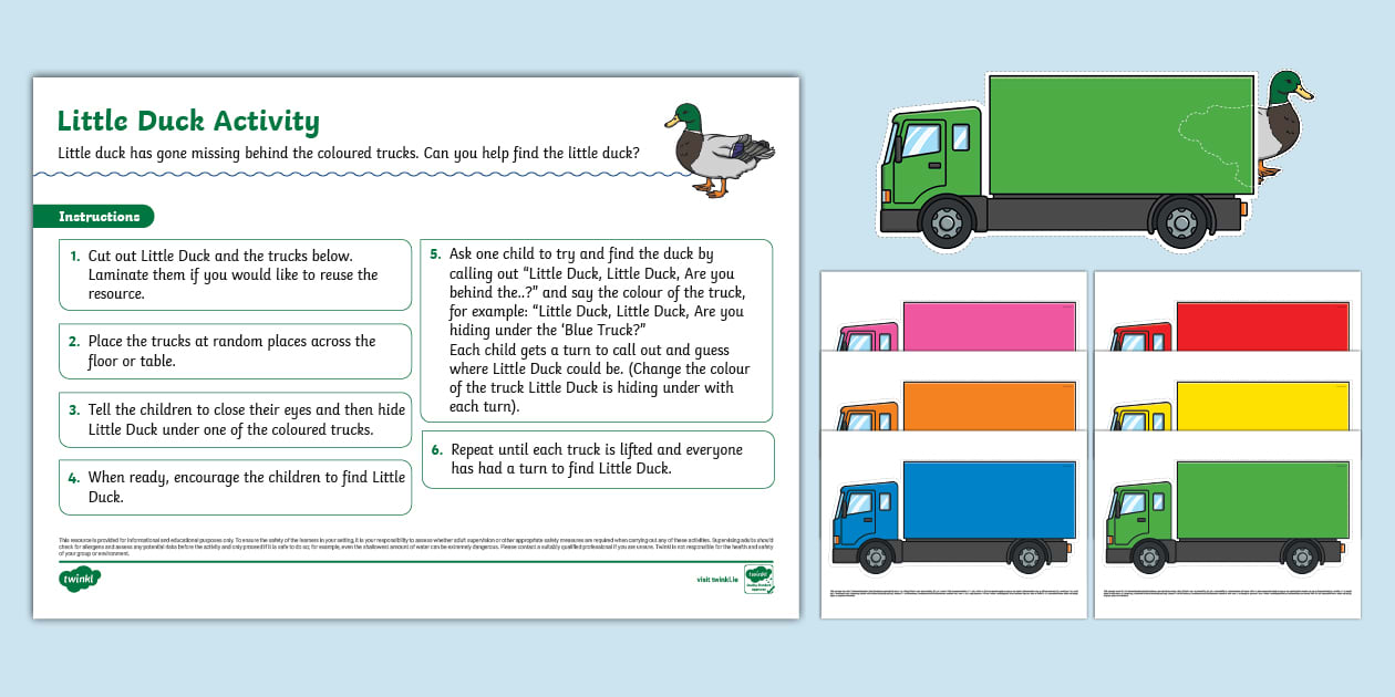 Little Duck Activity (teacher made) - Twinkl