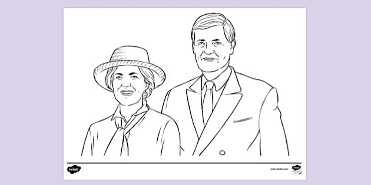 Laura and Bernard Ashley Colouring Sheet | Colouring Sheets