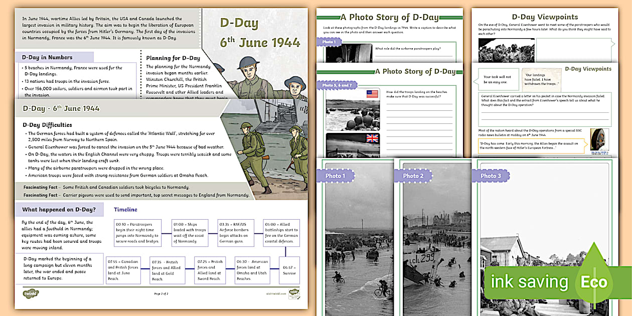 D-Day Fact File and Discovering History Using Sources Pack