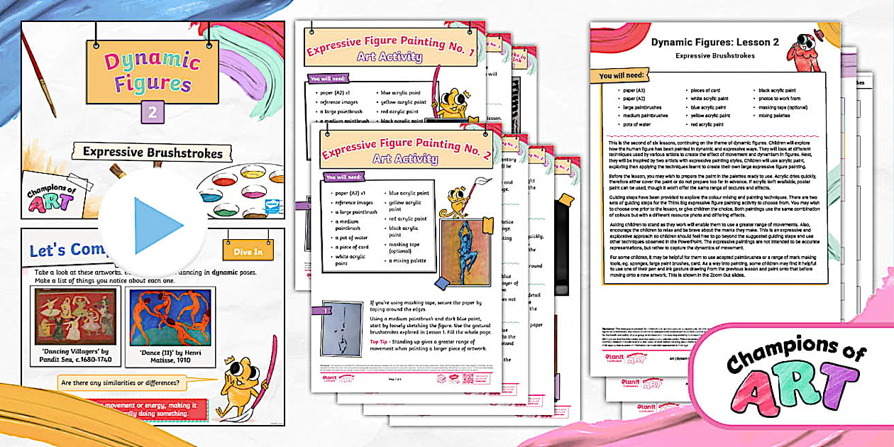Dynamic Figures Art Lesson for LKS2 (teacher made) - Twinkl
