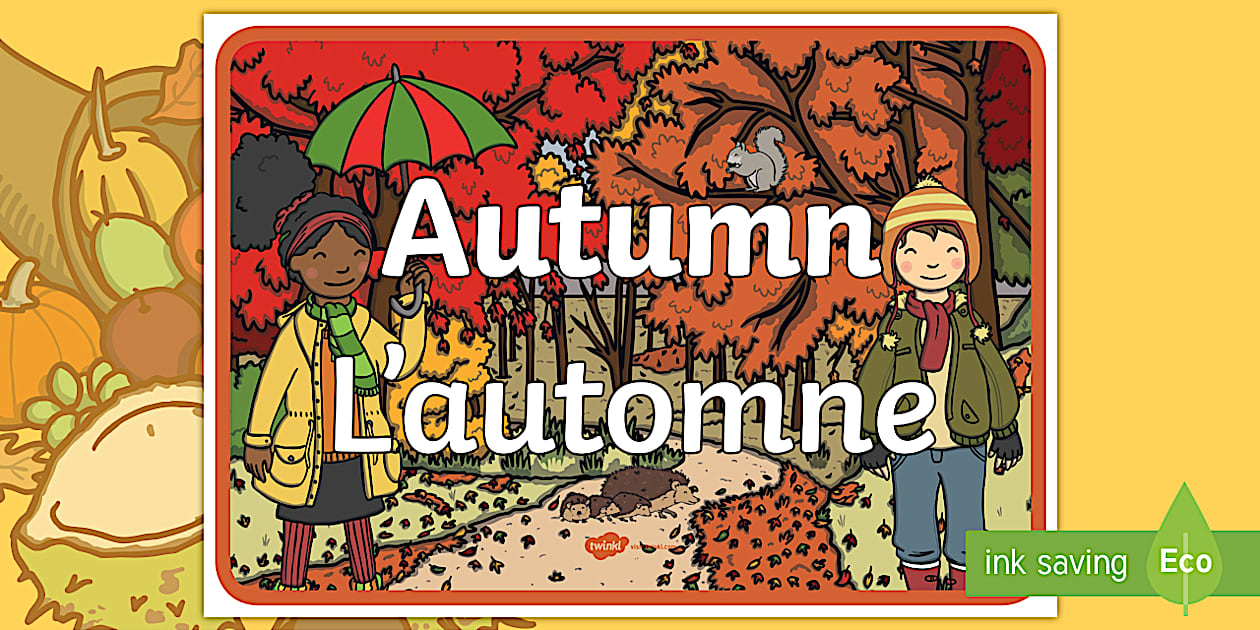 👉 Autumn Display Poster English/French (teacher made)