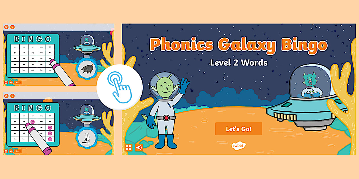 Level 2 Phonics Matching Online Bingo Cards Game | Twinkl Go