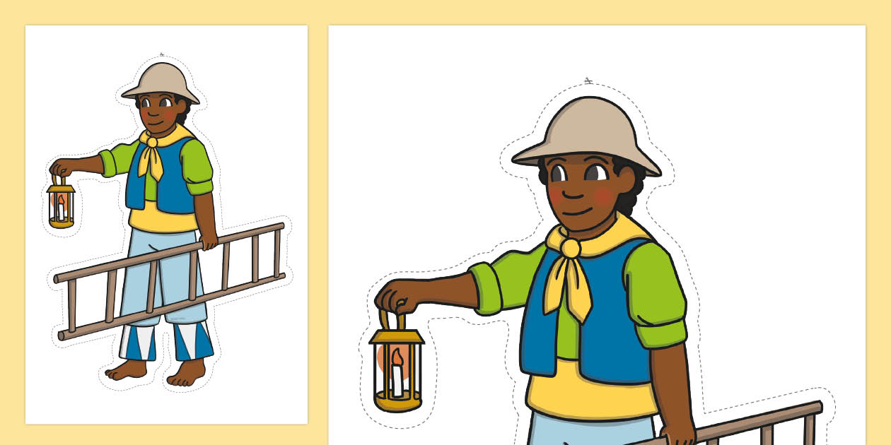 Dibujo farolero época colonial - Twinkl Argentina - Twinkl