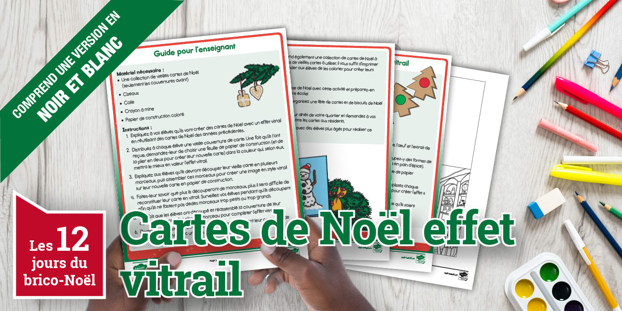 12 Days of Craftsmas: Stained Glass Christmas Cards French