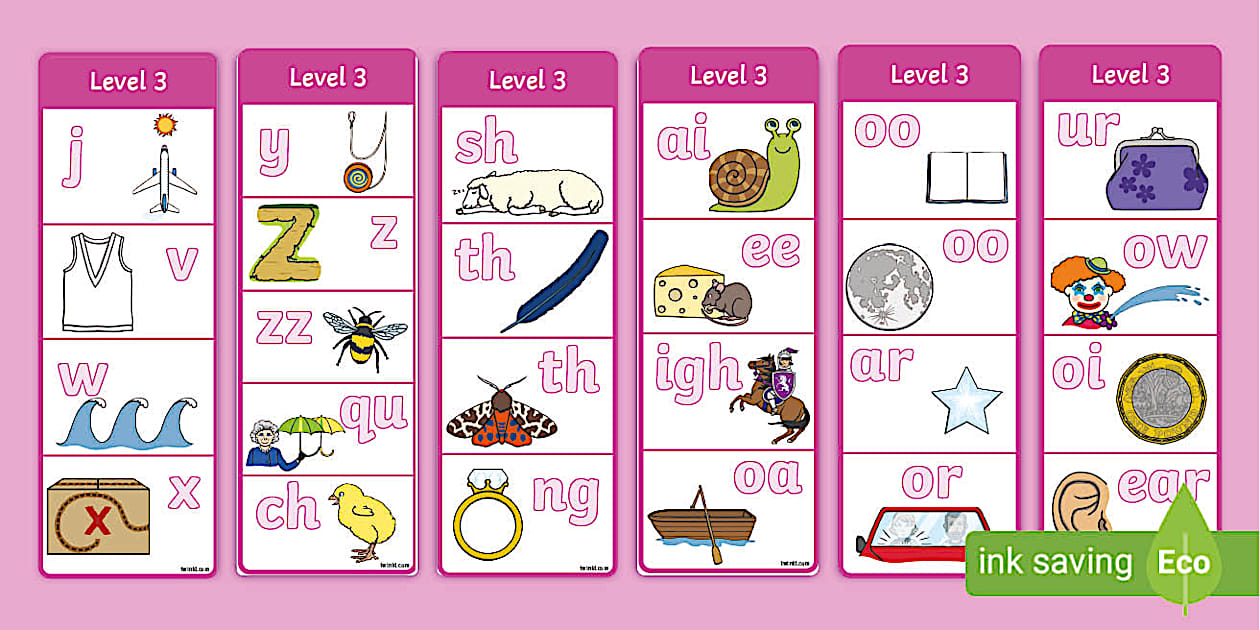Twinkl Phonics - Level 3 GPC Mnemonic Bookmarks - EYFS