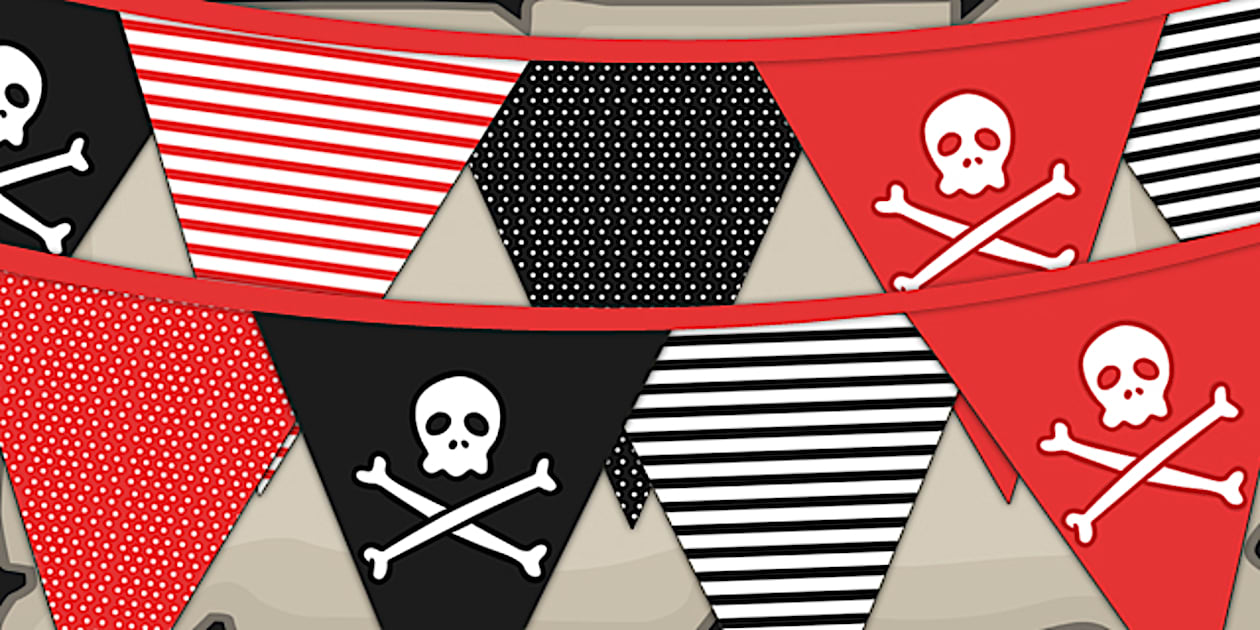 Pirate Classroom Transformation - Bunting (teacher made)