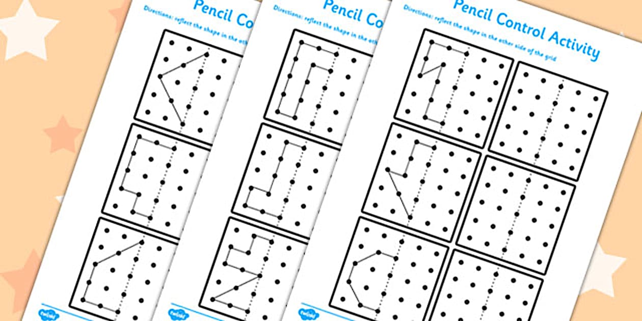 Pencil Control Reflection Sheets (teacher made) - Twinkl