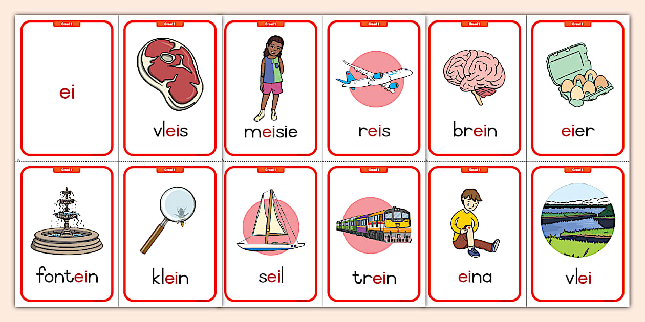 Graad 1 Klanke Flitskaarte ei (teacher made) - Twinkl