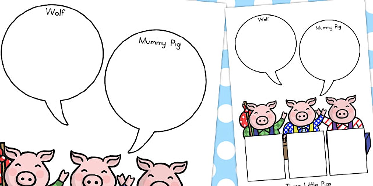 The 3 Little Pigs Role on the Wall Worksheets - australia