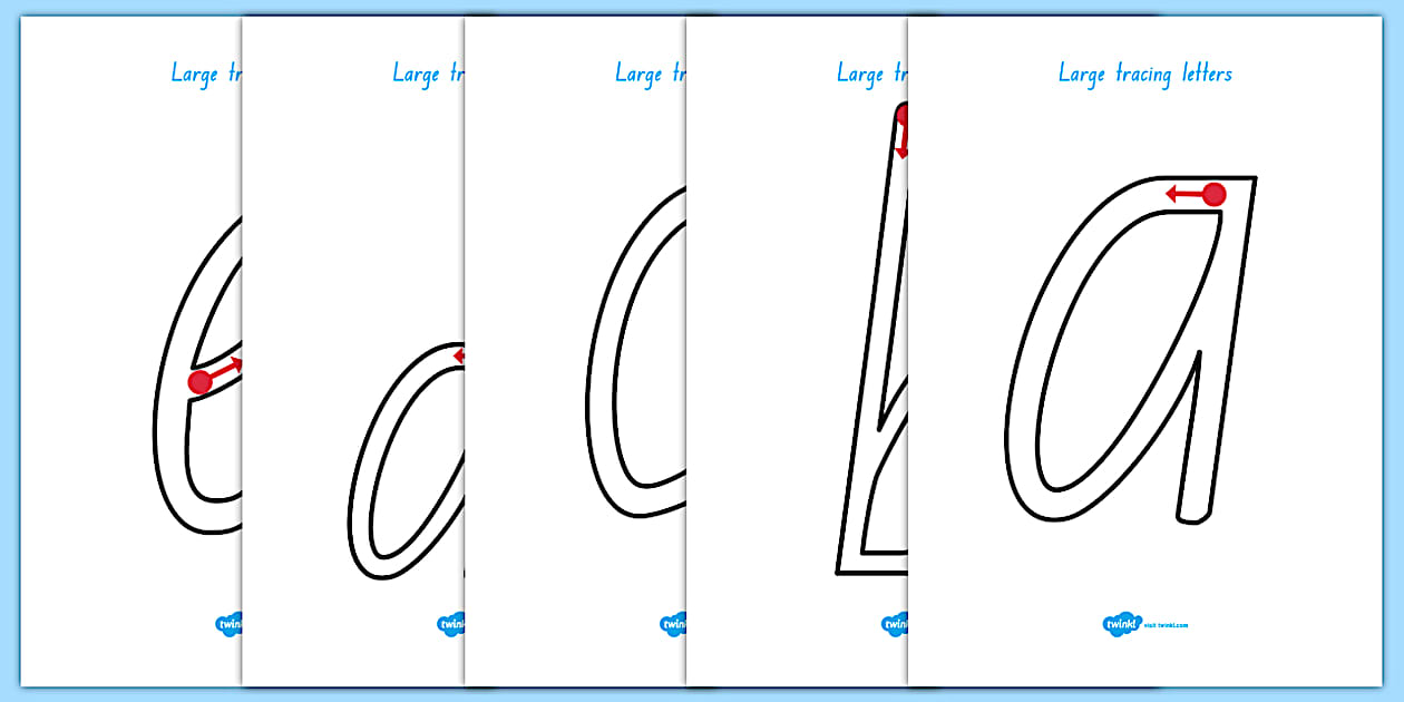 TAS Australia Large A-Z Tracing Letters Precursive - Twinkl