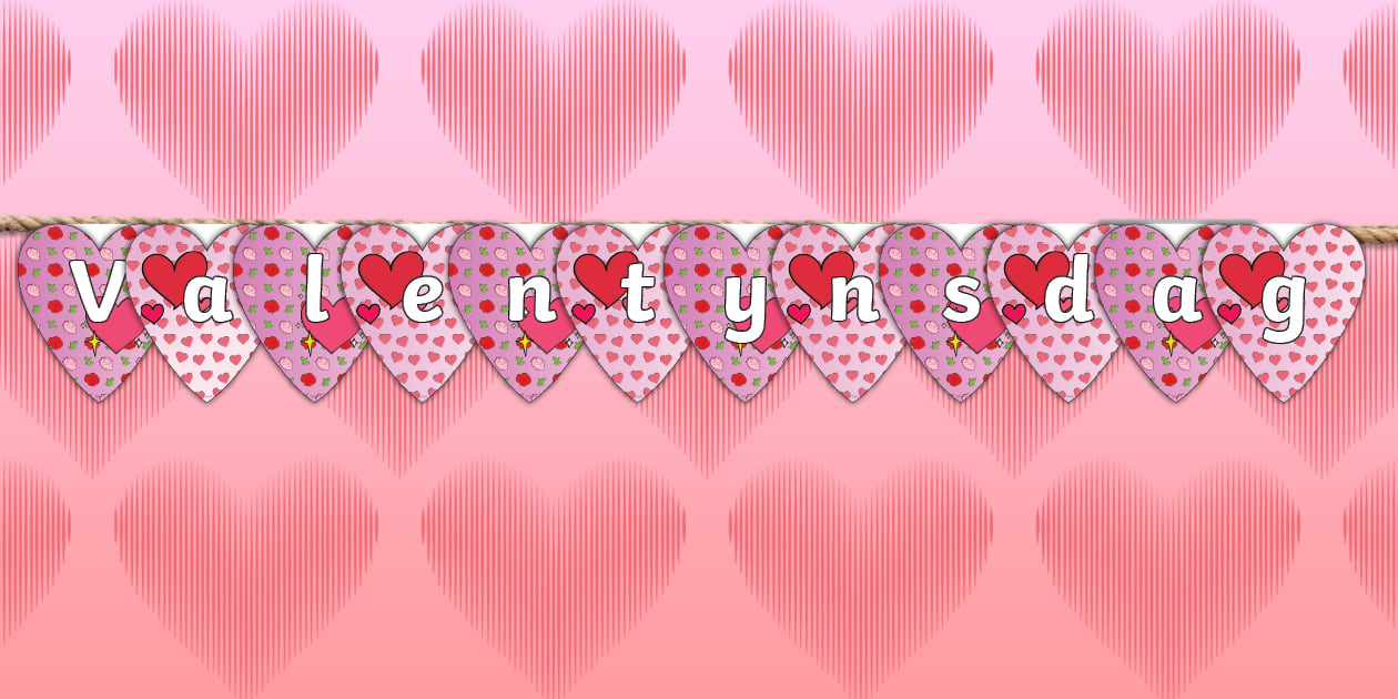 Valentynsdag Vertoonvlaggies - Twinkl