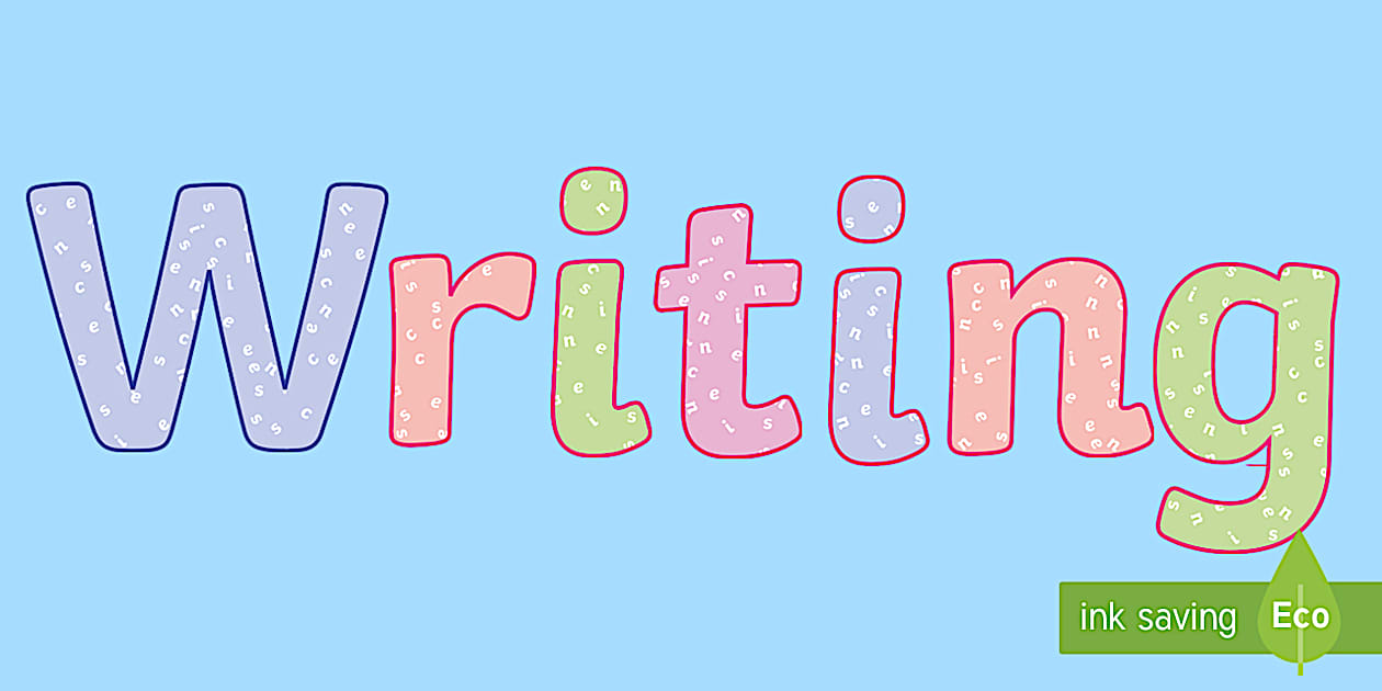 👉 Writing with Letters Title Display Lettering - Twinkl