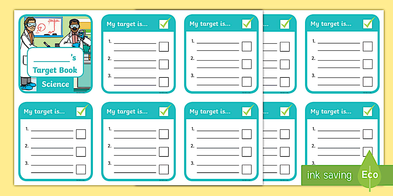 SA Science Personal Target Flip Booklet (Teacher-Made)