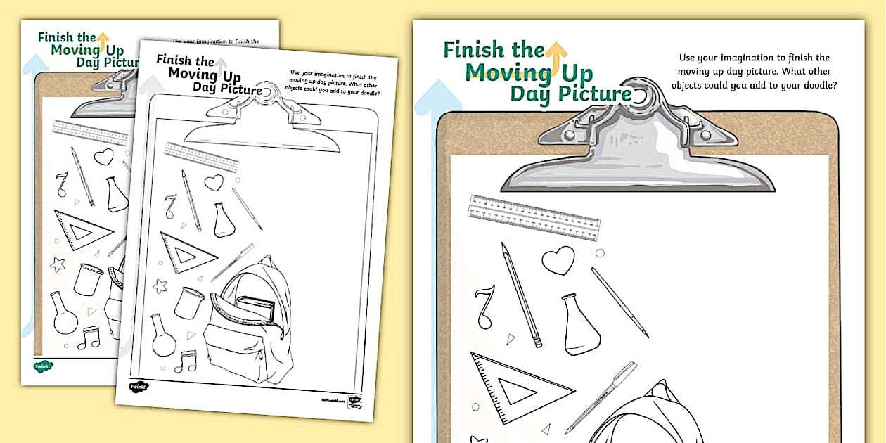 Finish the Moving Up Day Picture Worksheet (Teacher-Made)