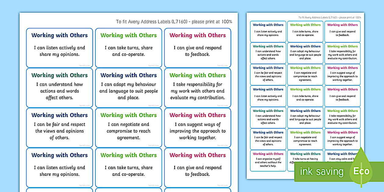 Editable NI Thinking Skills and Personal Capabilities Working With Others