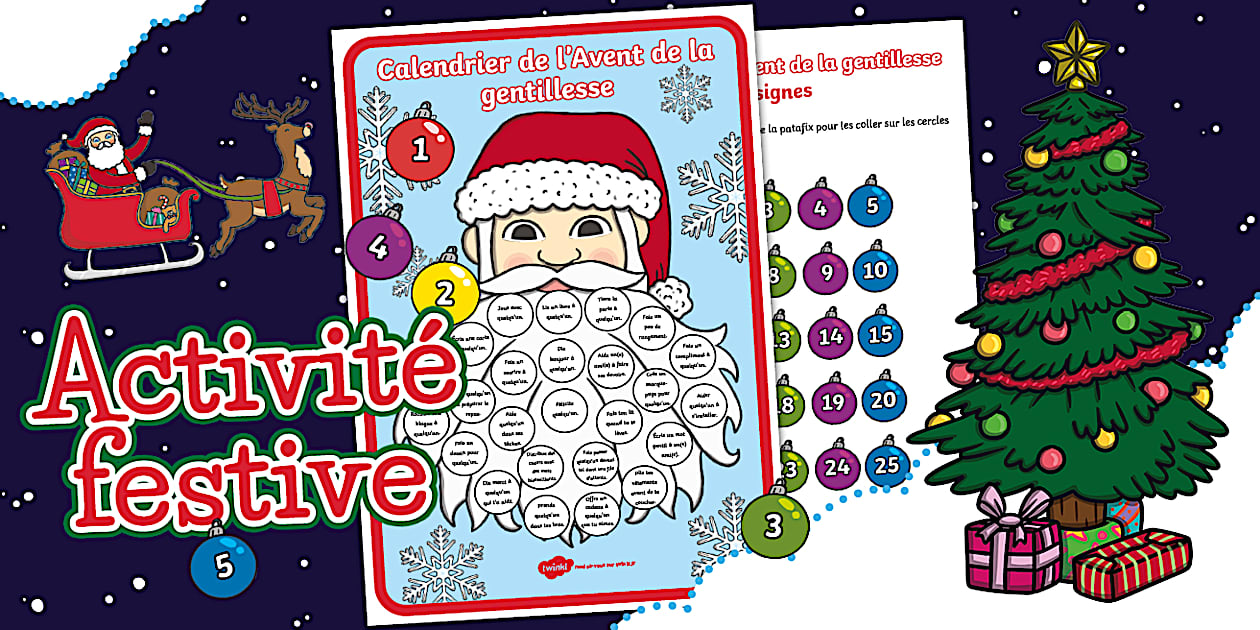 Calendrier de l'Avent de la gentillesse | Ressources