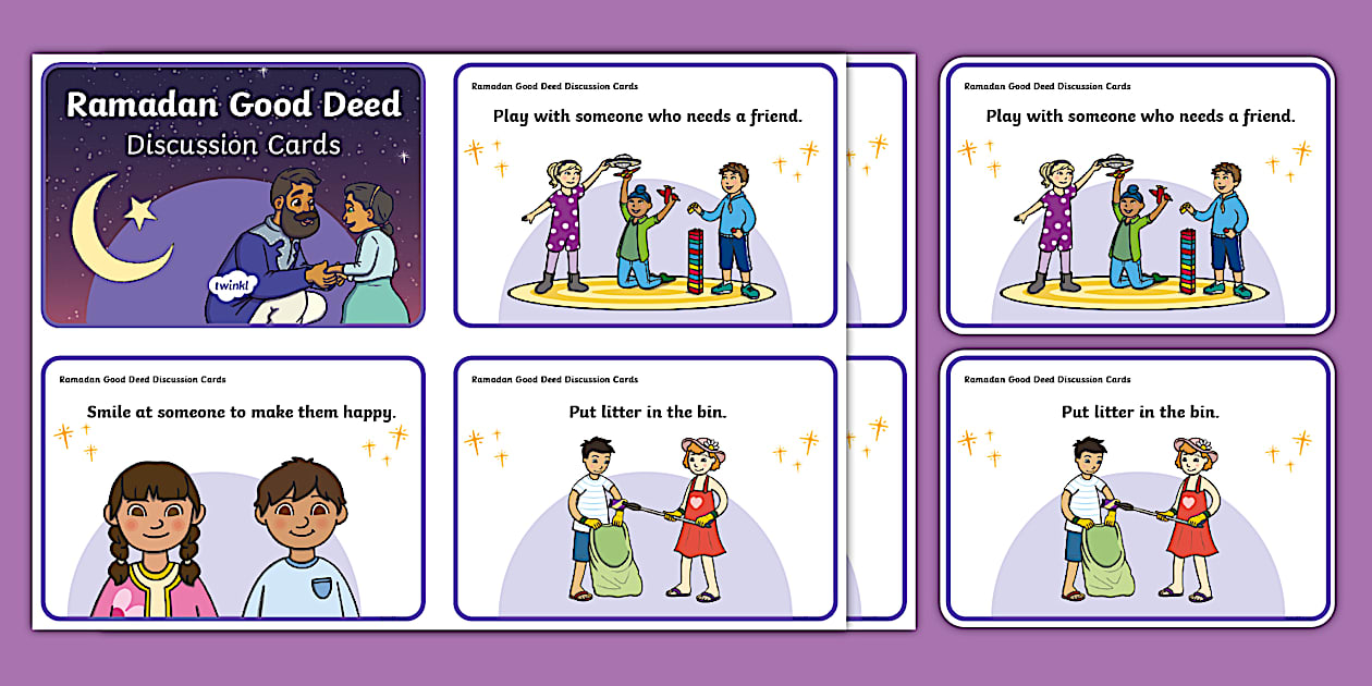 Ramadan Good Deeds Discussion Cards | EYFS Resources