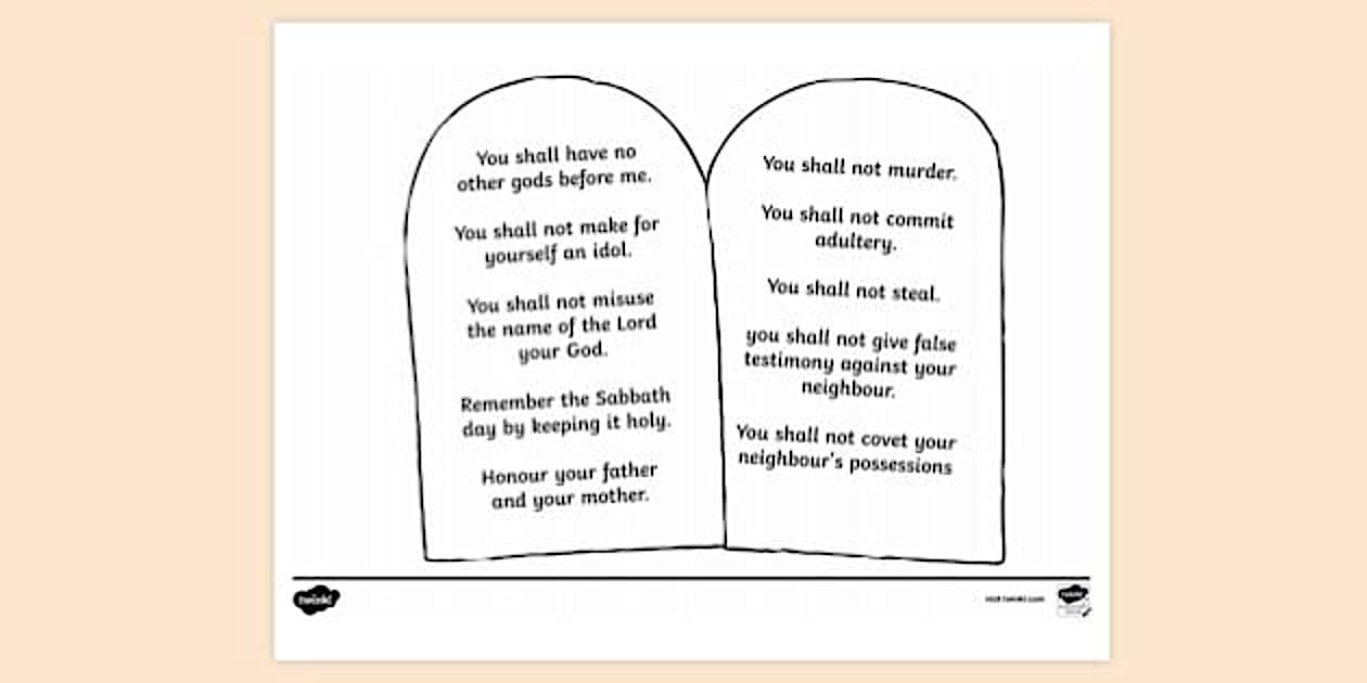 Free Printable 10 Commandments Colouring | Colouring Sheets