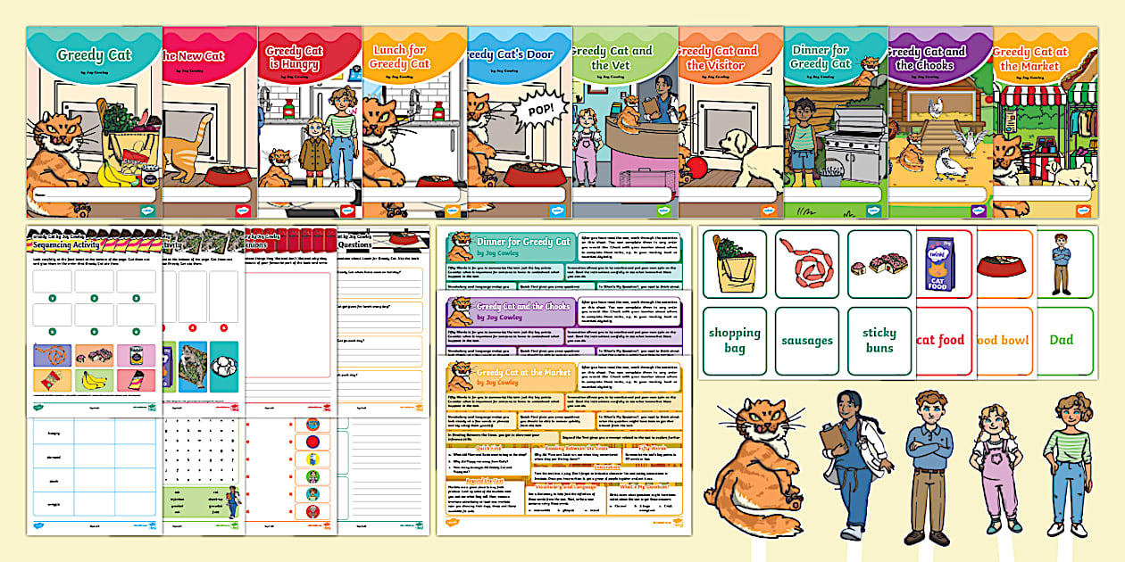 Greedy Cat Series Follow-Up Activity Pack (teacher made)