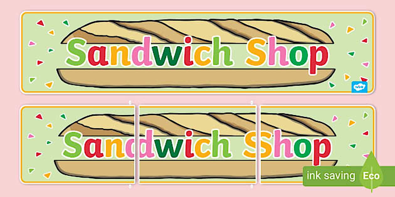 Sandwich Shop Role-Play Banner (teacher made) - Twinkl