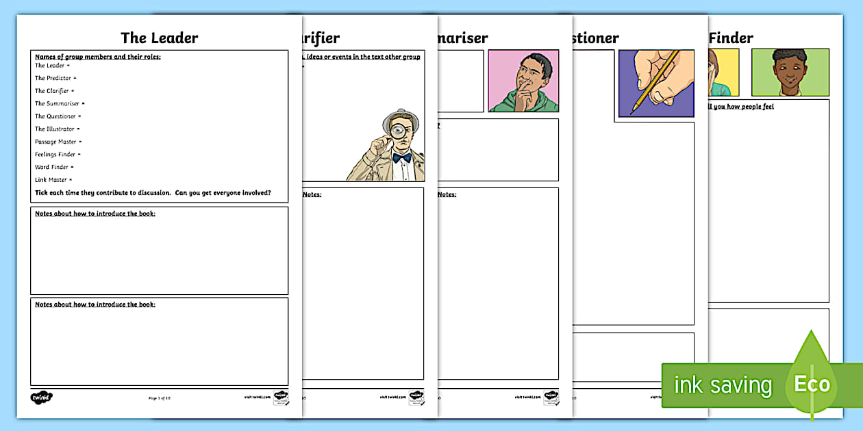Reciprocal Reading Note Taking Worksheet / Worksheets