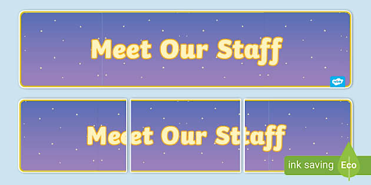 👉 Meet Our Staff Display Banner (teacher made) - Twinkl