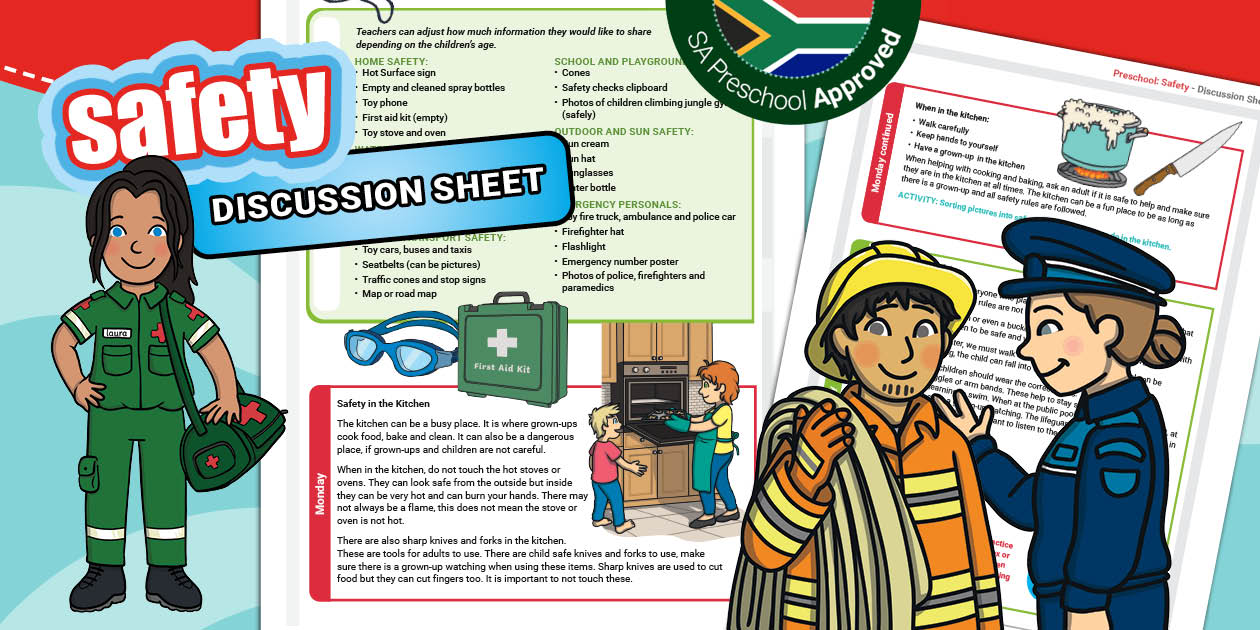 Preschool: Safety - Discussion Sheet