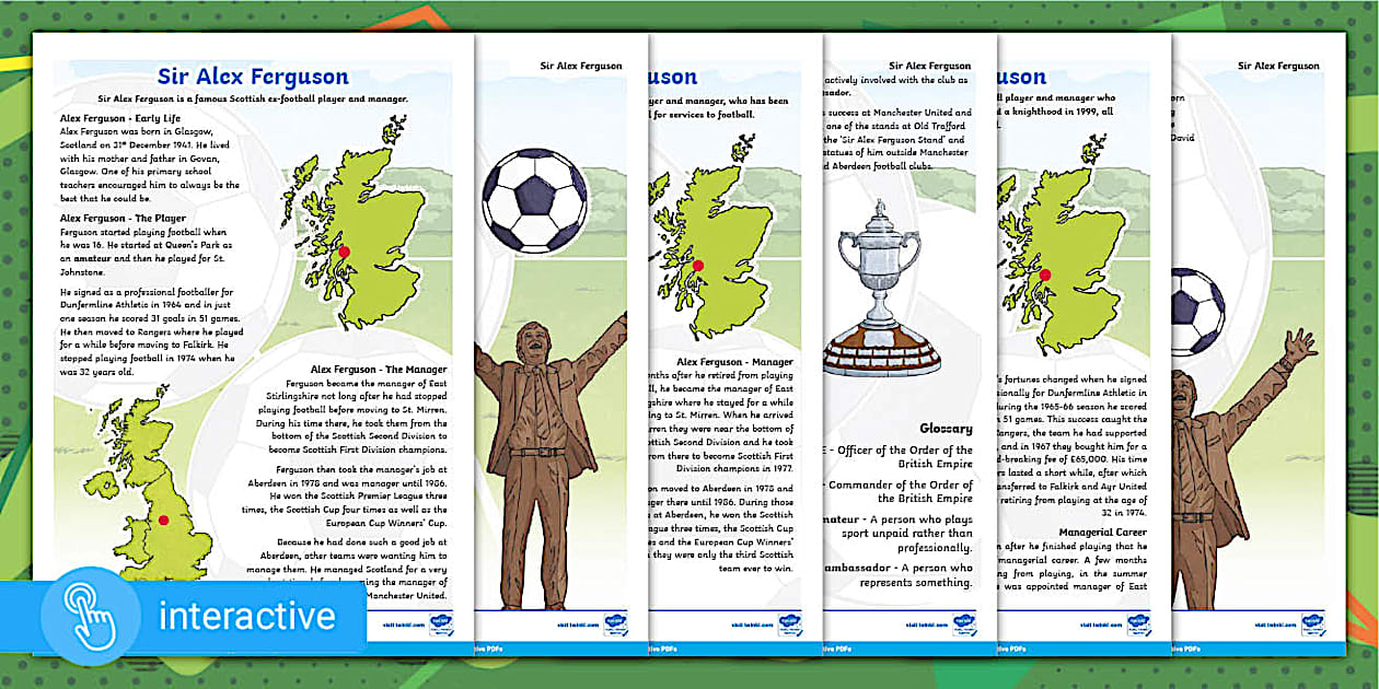 Interactive PDF: Sir Alex Ferguson Reading Comprehension