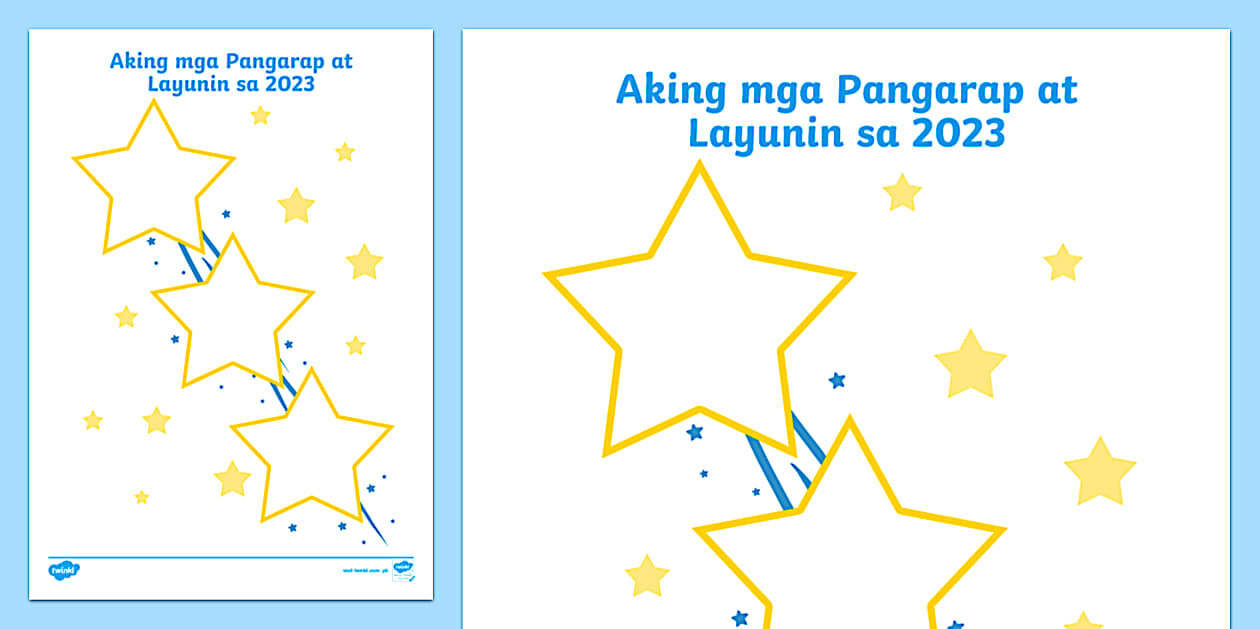 Aking Mga Pangarap at Layunin 2023 Worksheet | Twinkl