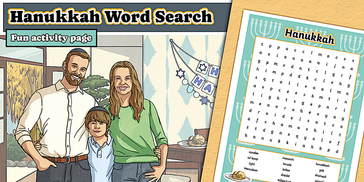 KS2 Hanukkah Word Search