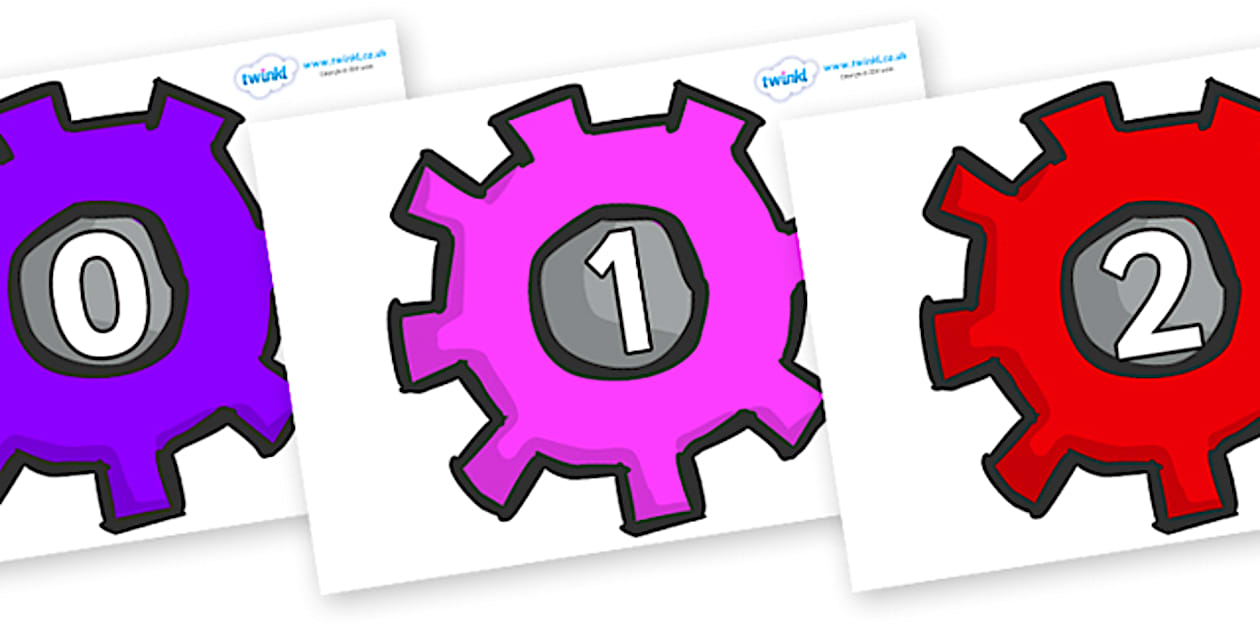 Numbers 0-100 on Cogs (Teacher-Made) - Twinkl