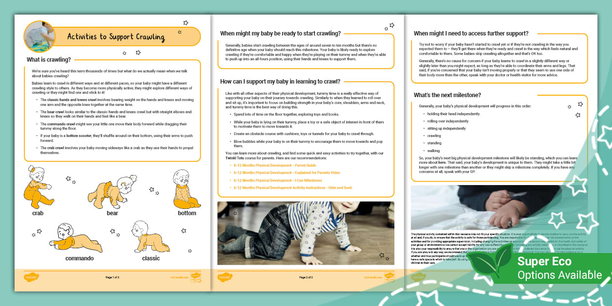 Activities to Support Crawling (teacher made) - Twinkl