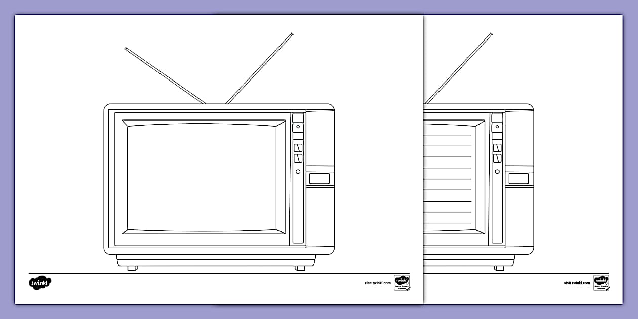 Television Writing Template - Twinkl Templates