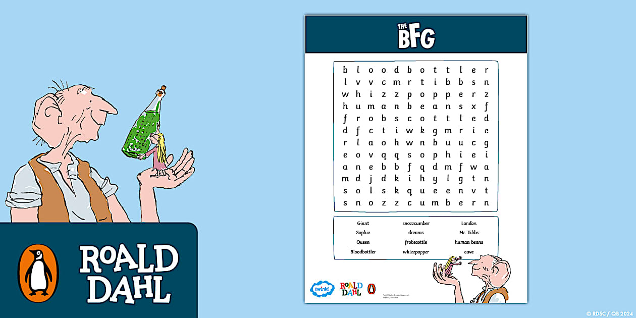 The BFG: Word Search (teacher made) - Twinkl