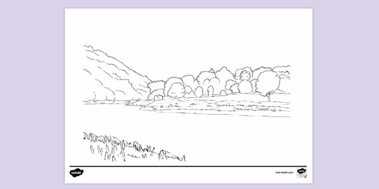 Lower River Course Colouring Sheet | Colouring Sheets