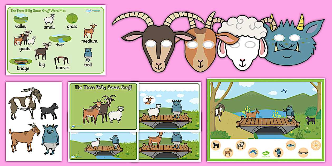 The Three Billy Goats Gruff Listen and Retell Oral Language Activity Pack