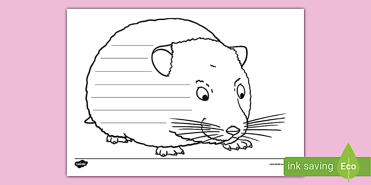 Hamster Writing Template (Teacher-Made) - Twinkl