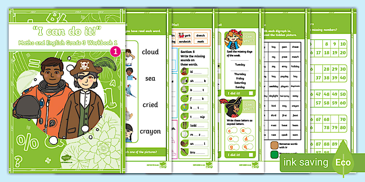 Maths and English | Grade 3 | Workbook 1 | South Africa