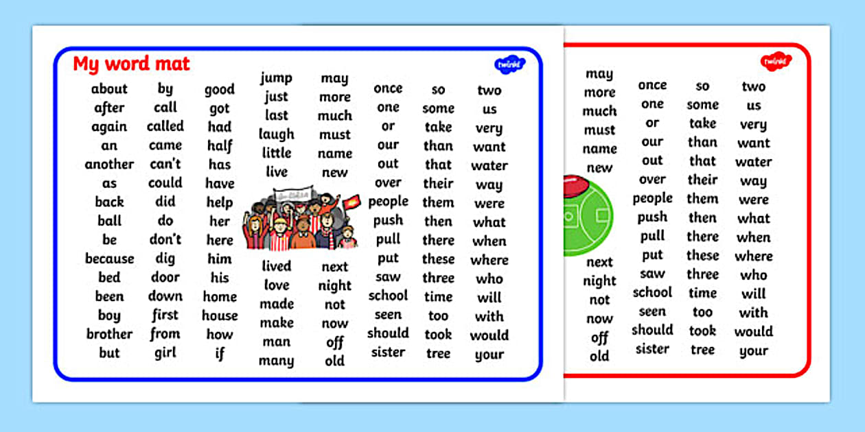 QLD AFL Themed F-2 Word Mats (teacher made) - Twinkl