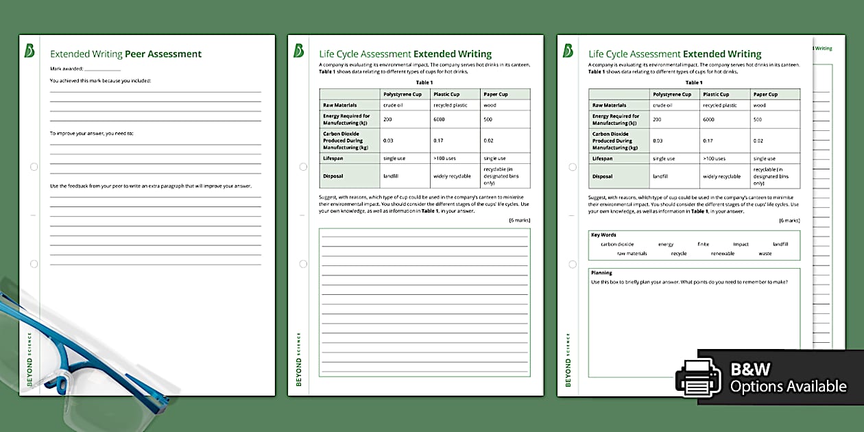 Life Cycle Assessments Extended Writing | Beyond Science