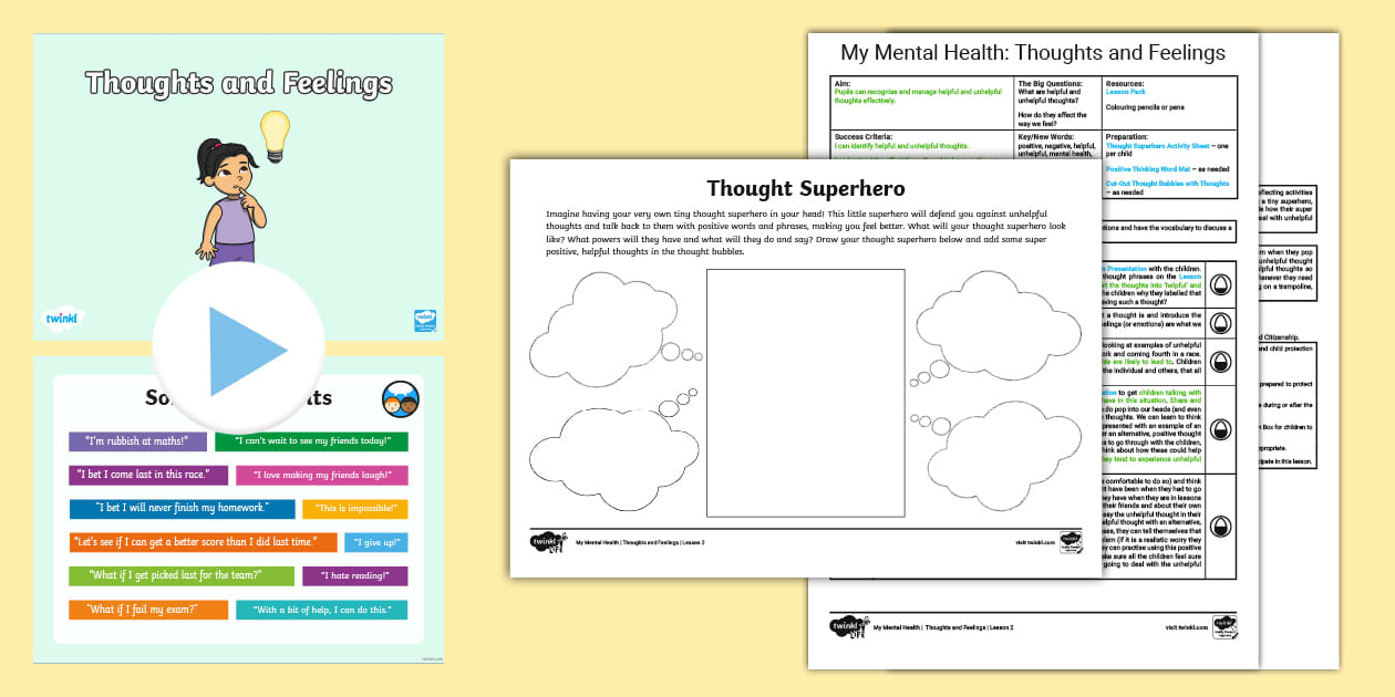 Thoughts and Feelings (Lesson 2) (teacher made) - Twinkl