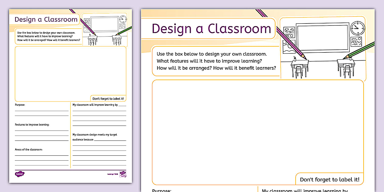 Design a Classroom Worksheet (teacher made) - Twinkl
