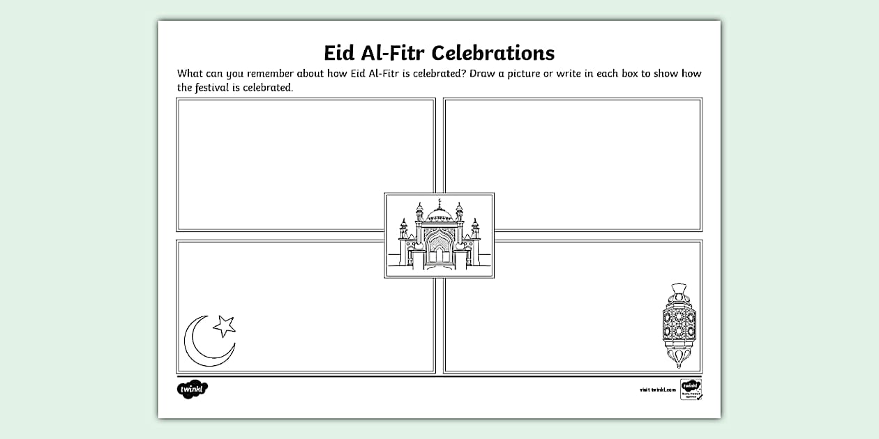 Eid Al-Fitr Celebrations Worksheet (teacher made) - Twinkl