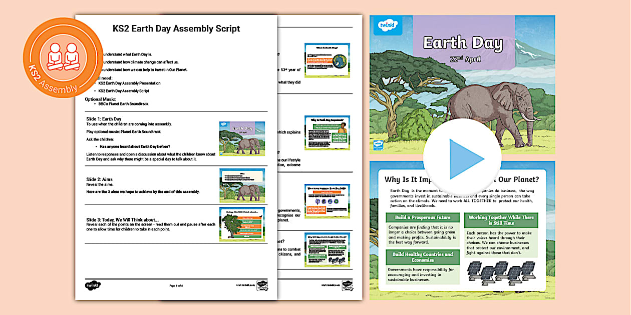 KS2 Earth Day Assembly PowerPoint (teacher made) - Twinkl