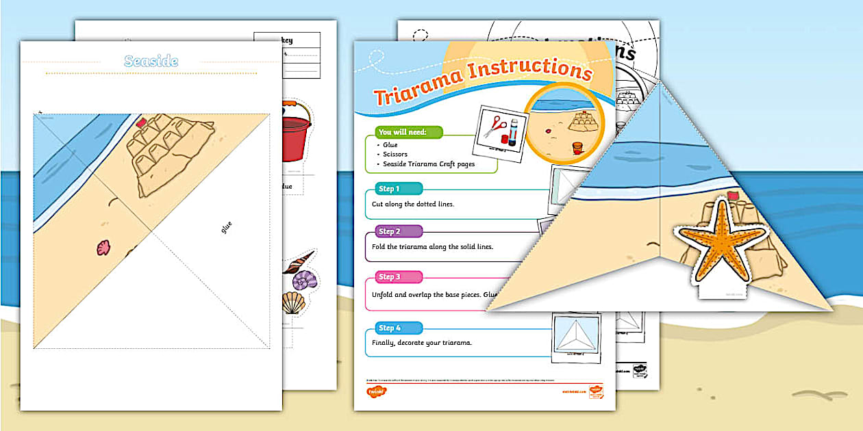 Seaside Triorama (teacher made) - Twinkl