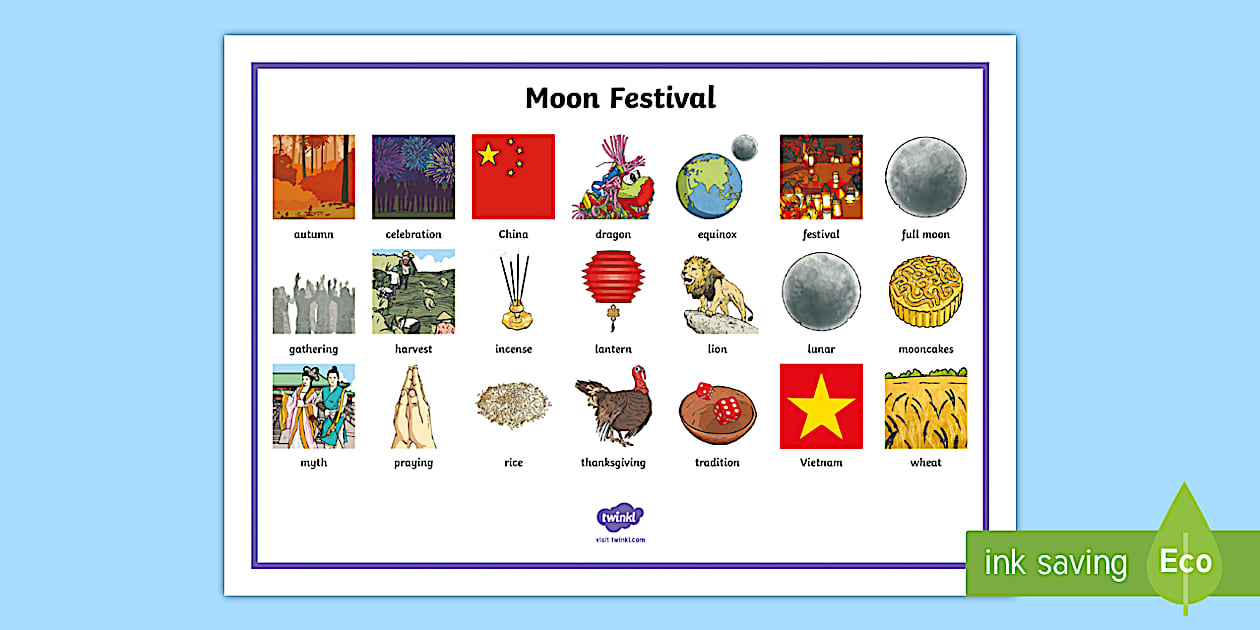 Moon Festival Word Mat