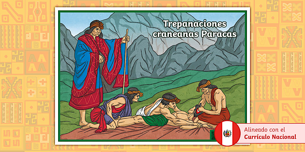 Trepanaciones craneanas Paracas (dibujo) - Twinkl Perú