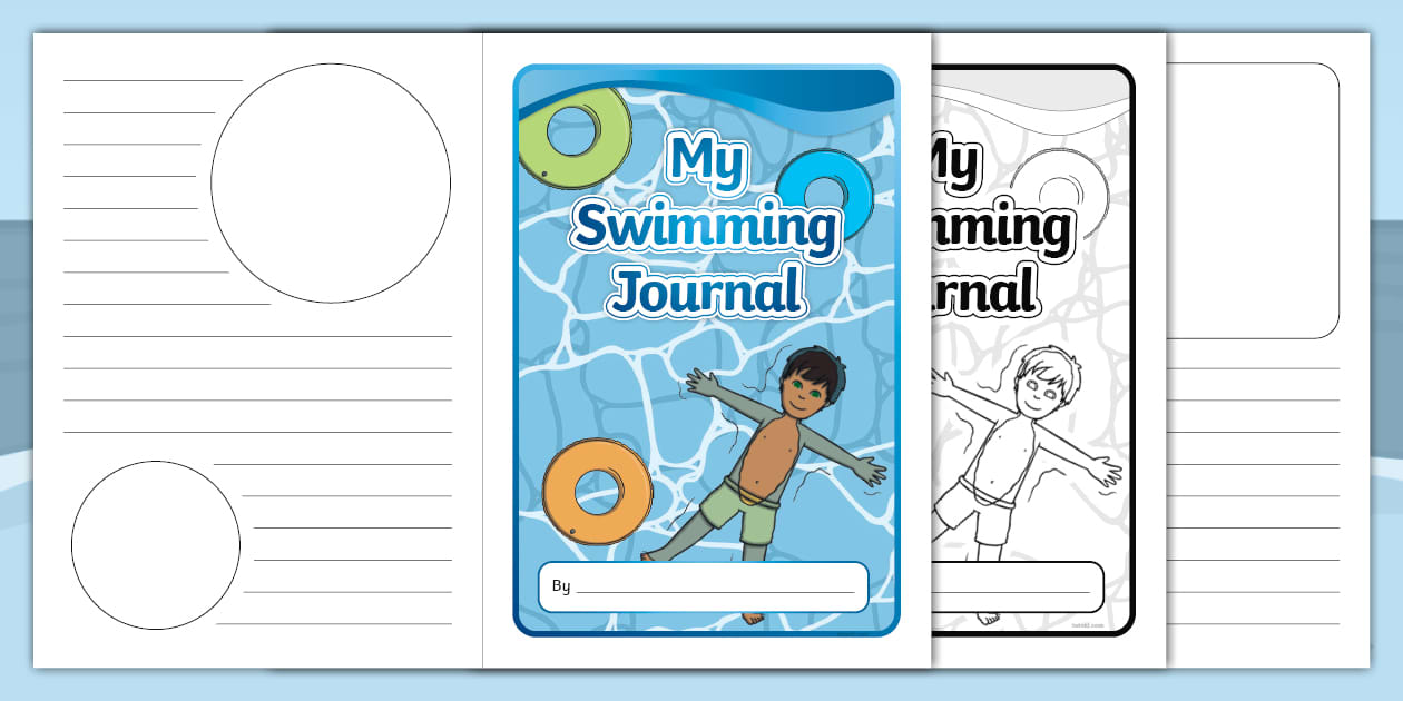 My Swimming Journal Writing Frame (teacher made) - Twinkl